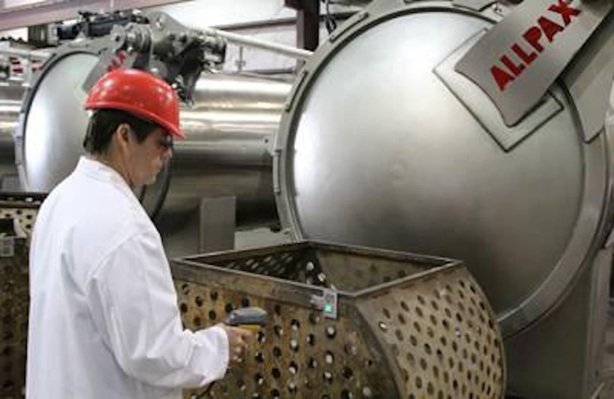 Allpax AllTrax basket tracking system for non-automated retort rooms ...