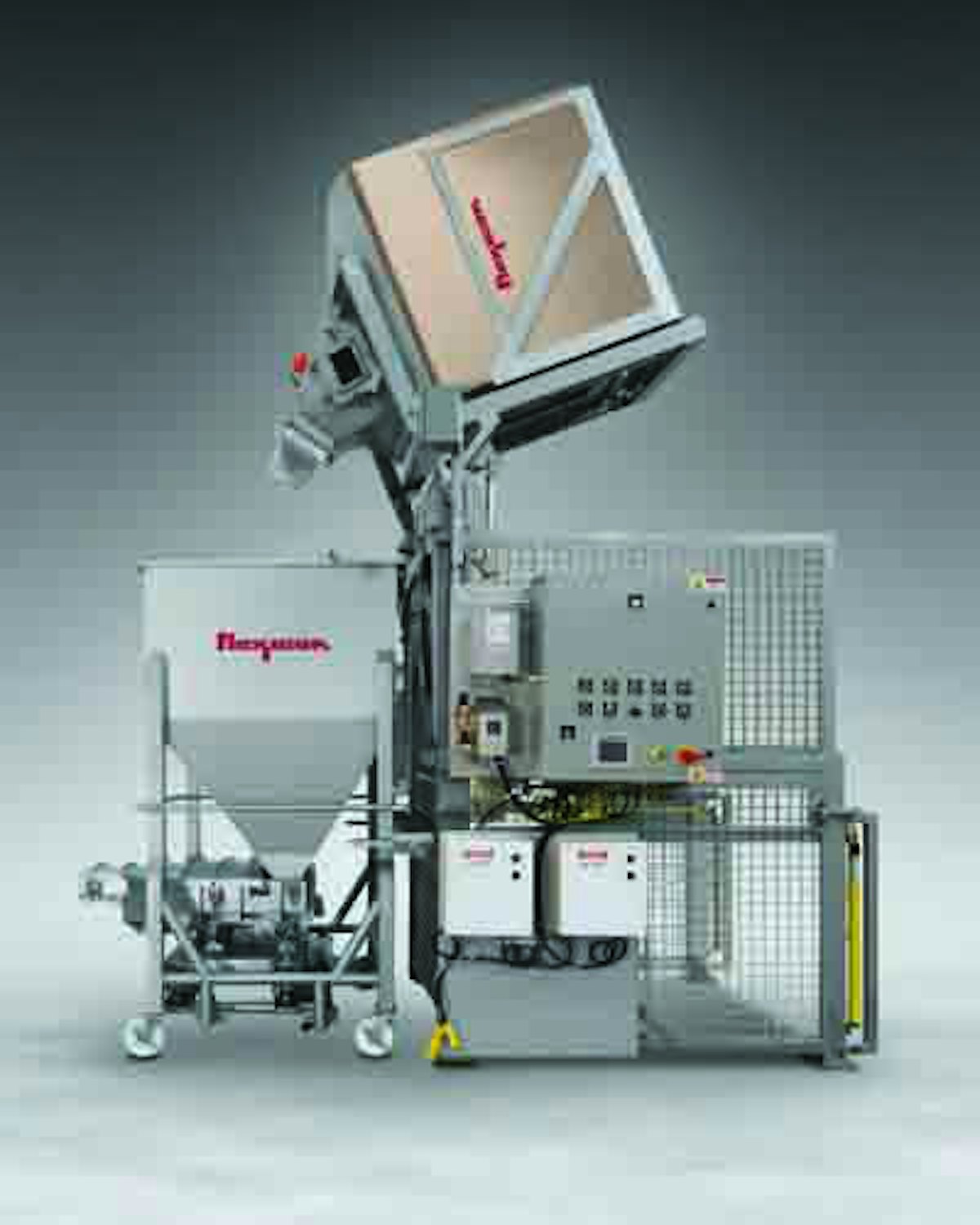 Flexicon TIP-TITE high lift box dumper with vibratory bin feeder From ...