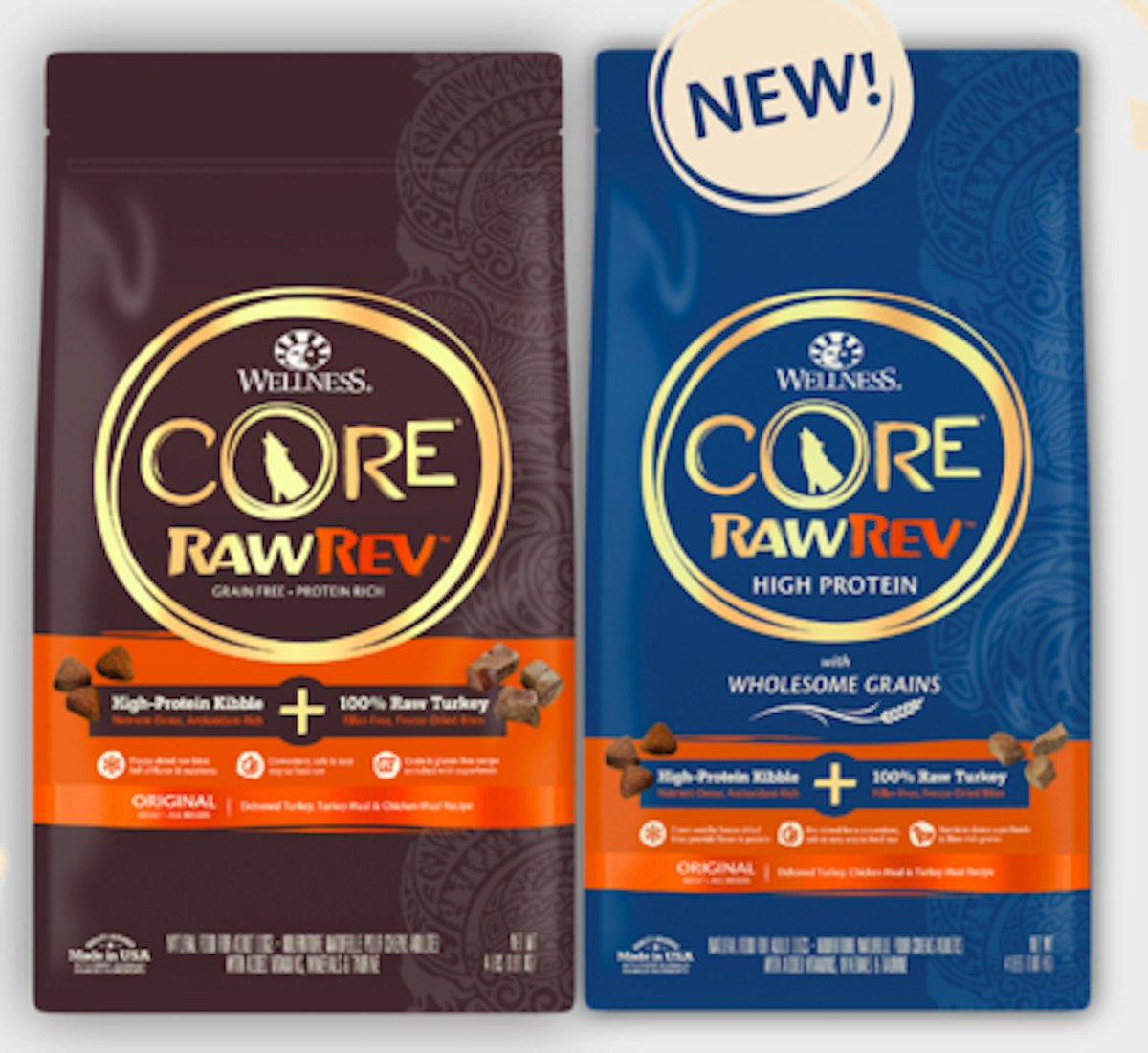 Wellness CORE RawRev with Wholesome Grains pet food From: WellPet LLC ...