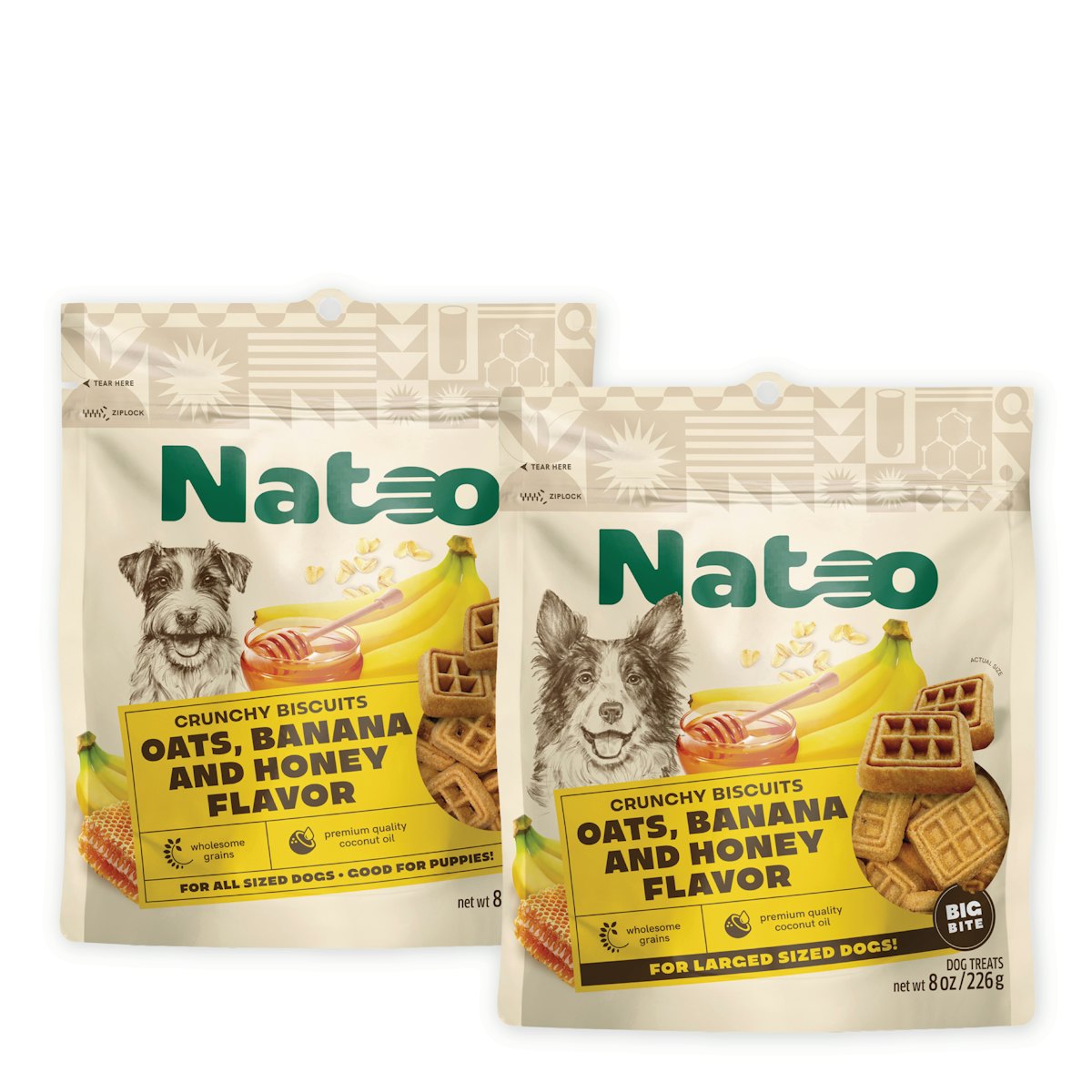 Natoo Oats, Banana & Honey Crunchy Biscuits From: Natoo Pet Foods ...