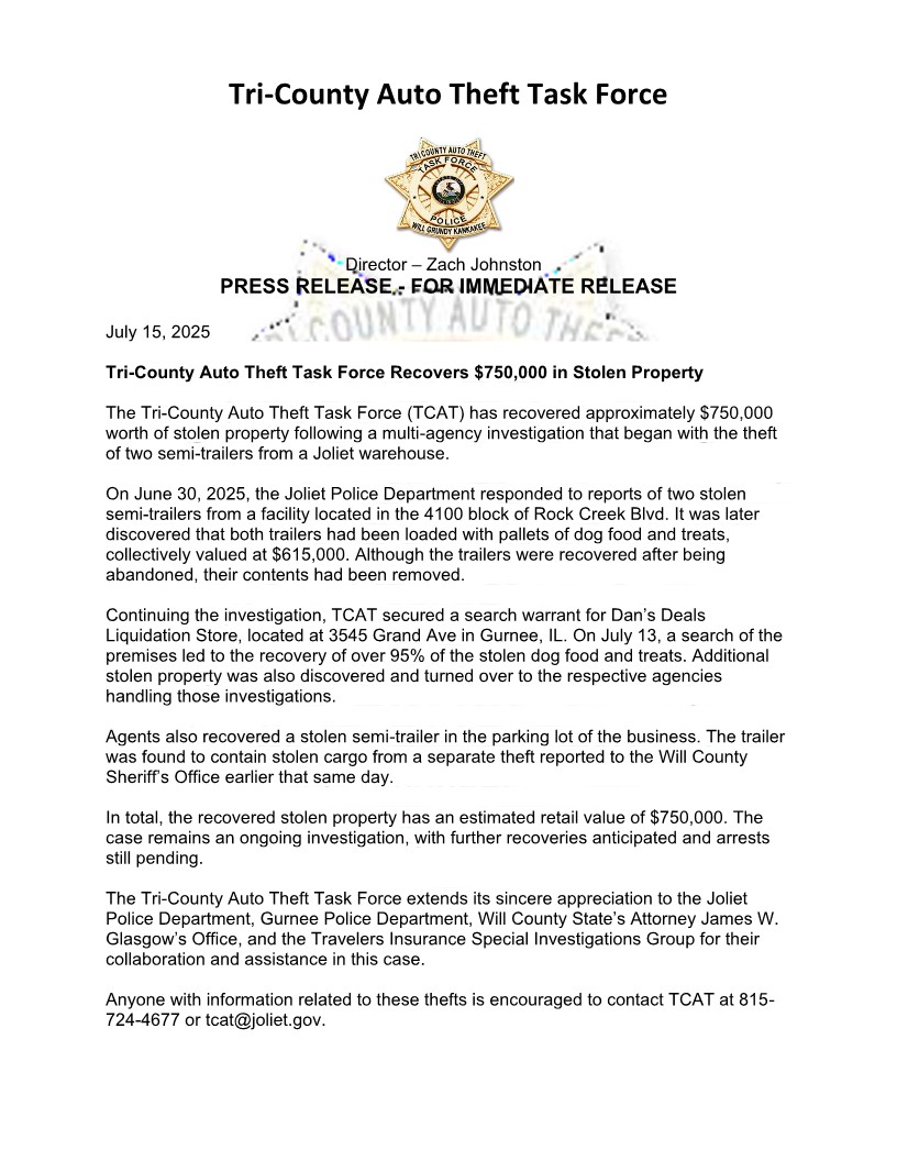 Stolen dog food and treats worth $600K recovered in Illinois ...